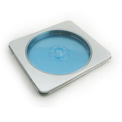 Silver CD Tin with window