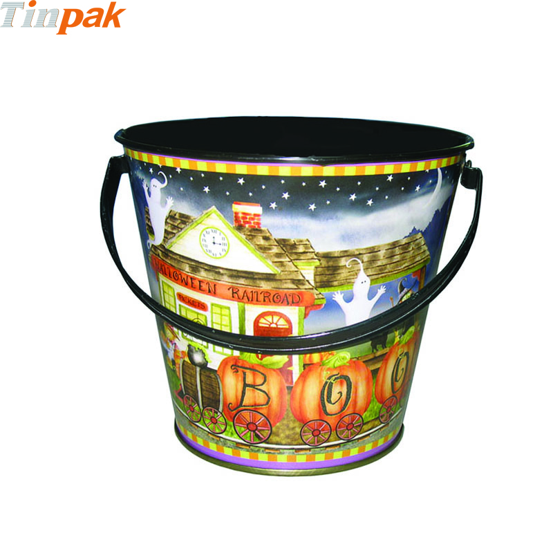 Wholesale Custom Halloween Tin Buckets Supplier