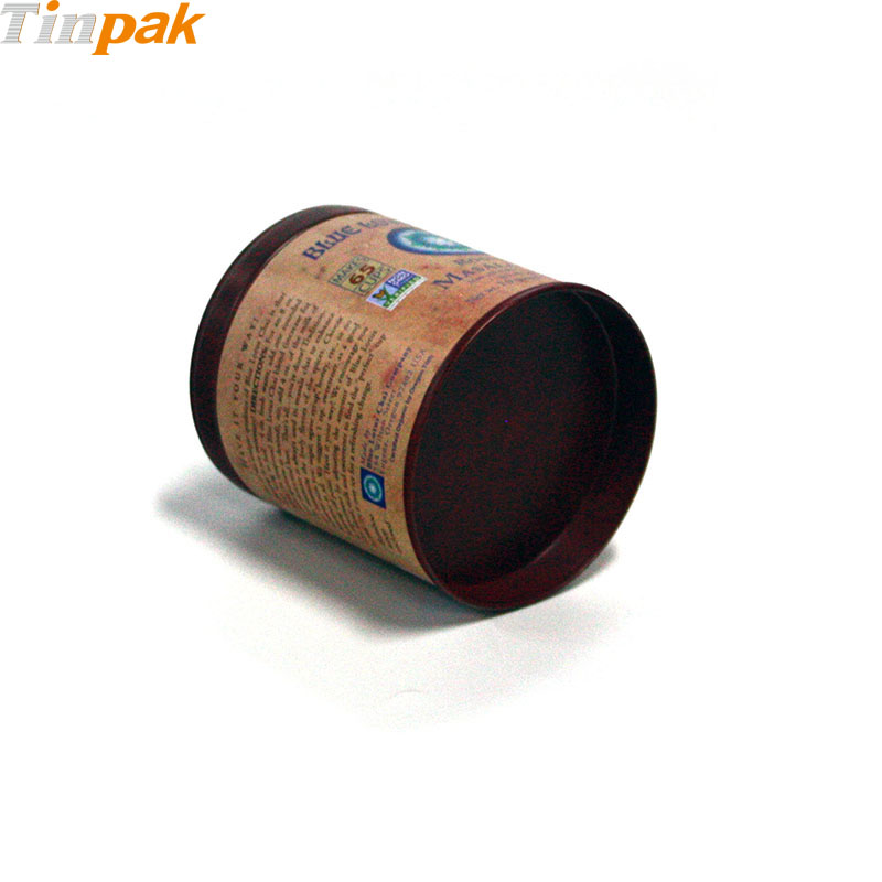Custom Round Airtight Chai Tea Tin Box Wholesale