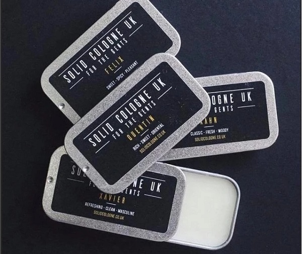 custom small sliding tin solid perfume case with sliding lid