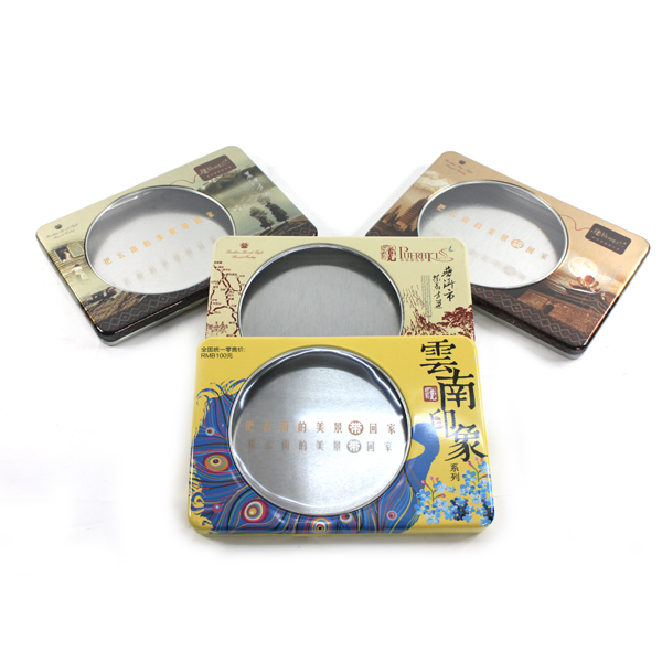 custom window tea tin boxes wholesale