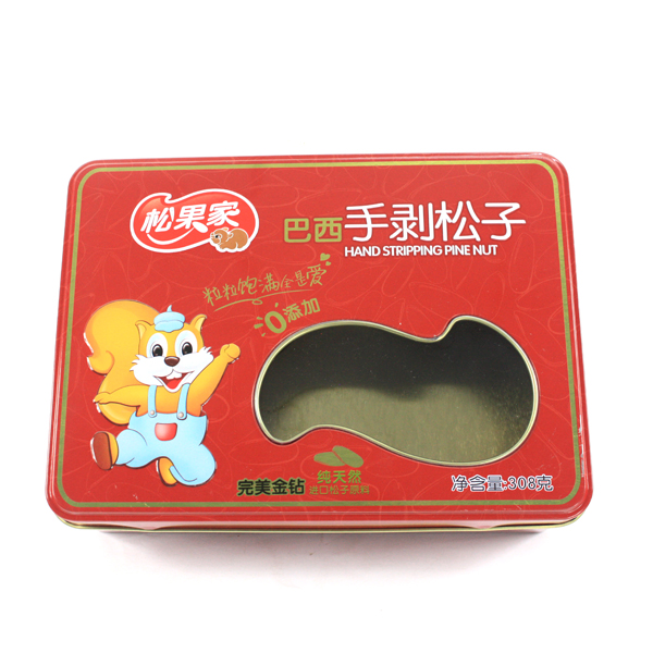 rectangular window biscuit tin boxes factory